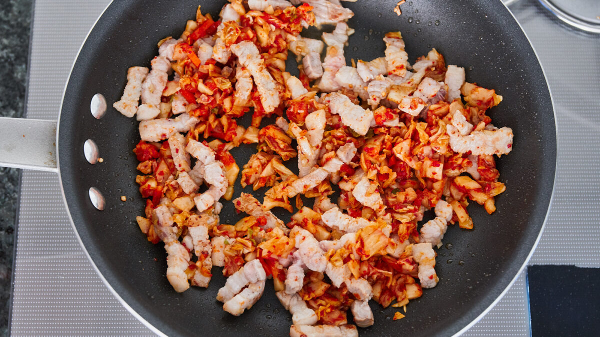 Kimchi Pasta Recipe in Just 10-Minutes - Easy Weeknight Pasta