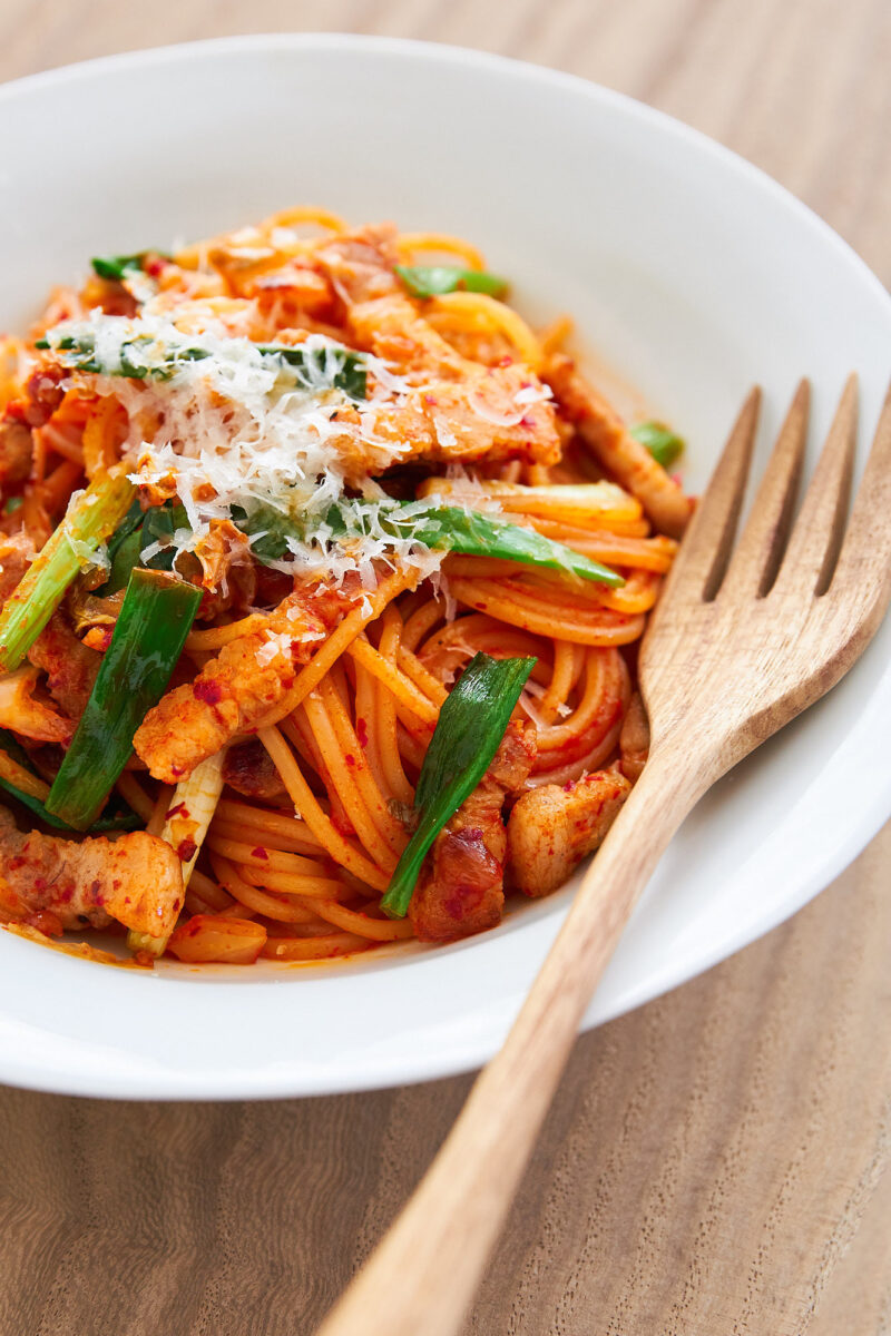 Kimchi Pasta Recipe in Just 10-Minutes - Easy Weeknight Pasta