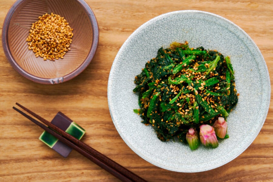 Japanese Spinach & Sesame Salad - Goma Ae (ごま和え)