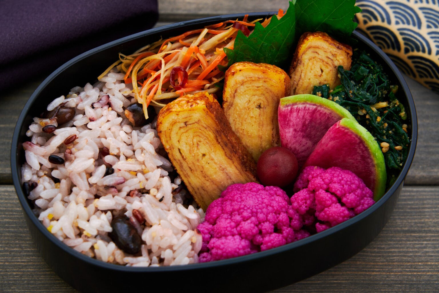Vegan Bento Box Ideas with Vegan Tamagoyaki