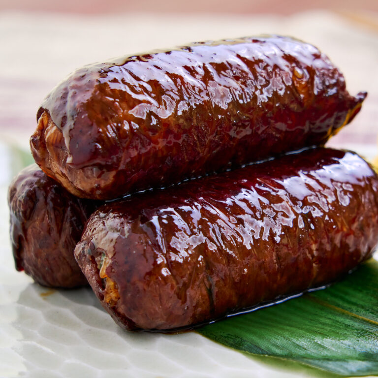 Meat Wrapped Onigiri (Nikumaki) Recipe with Teriyaki Glaze