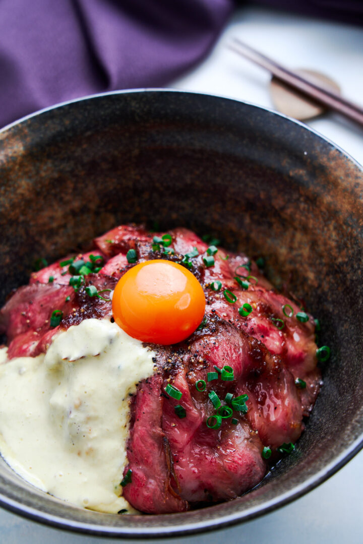 Wagyu Roast Beef Donburi - Japanese Rice Bowl