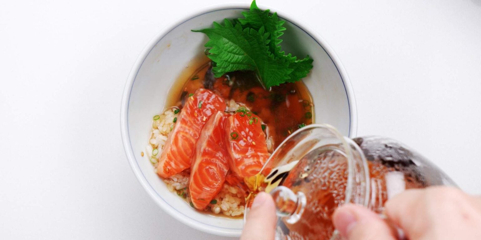 Marinated Salmon Sashimi Donburi